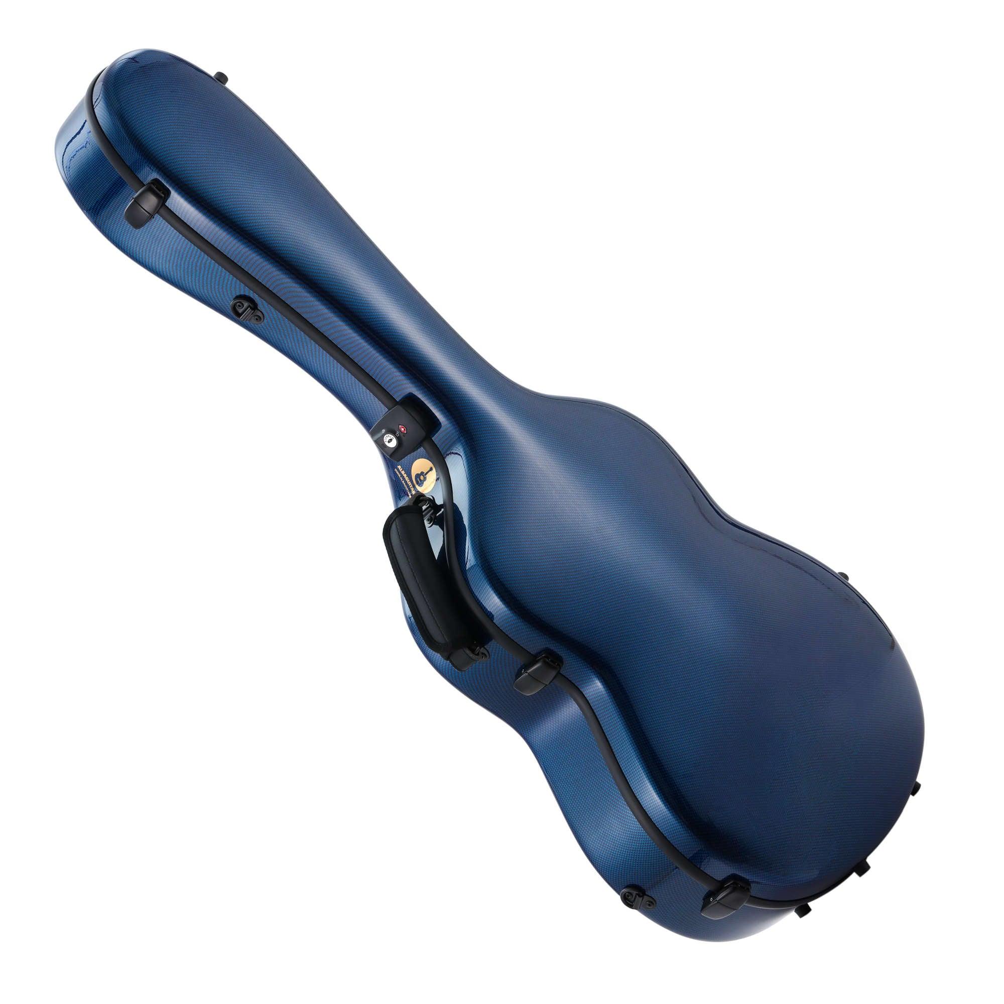 Alba Guitar Beads Case Blue Carbon Pattern Gloss for Classical Guitar